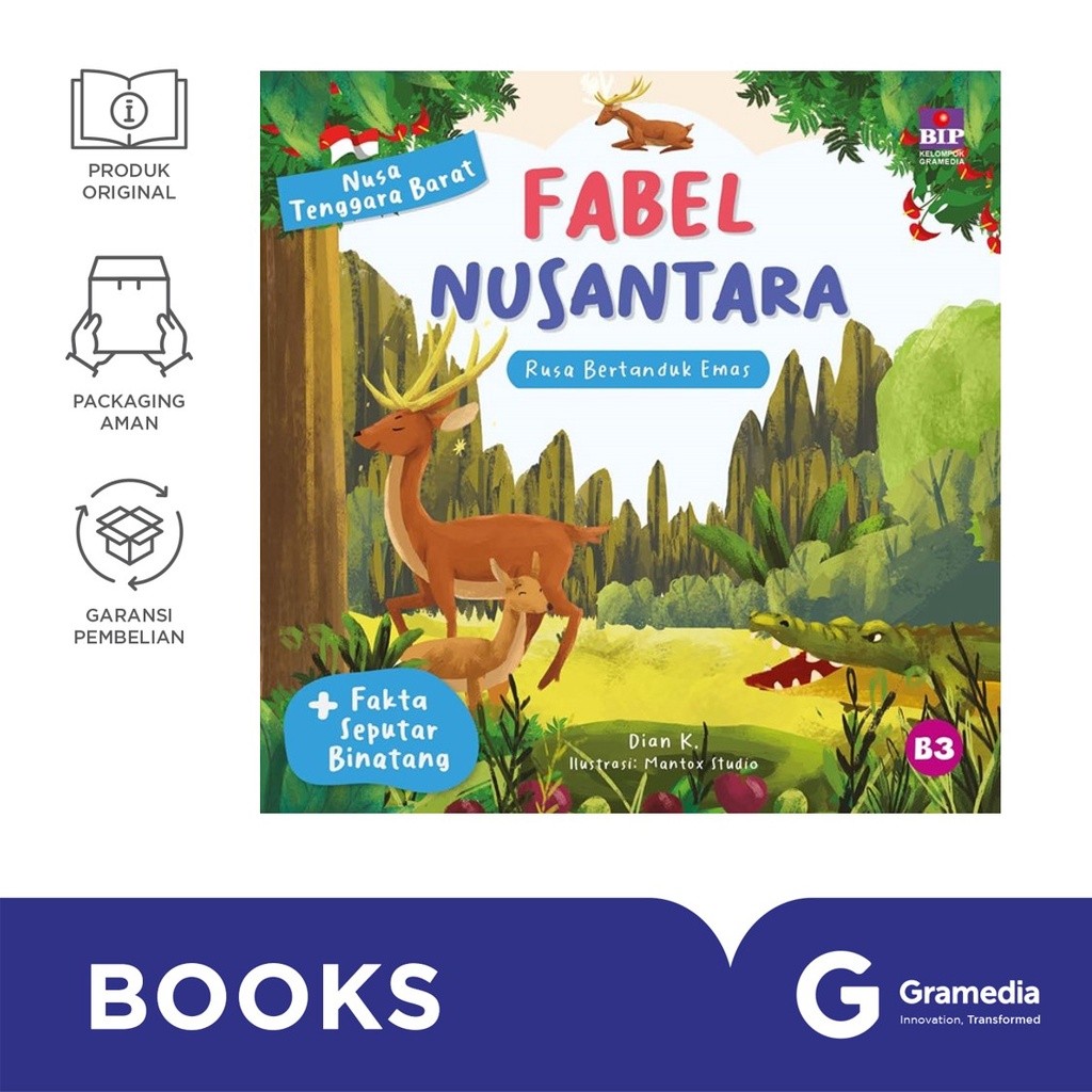 Jual Seri Fabel Nusantara NTB Rusa Bertanduk Emas (DIAN K) | Shopee ...