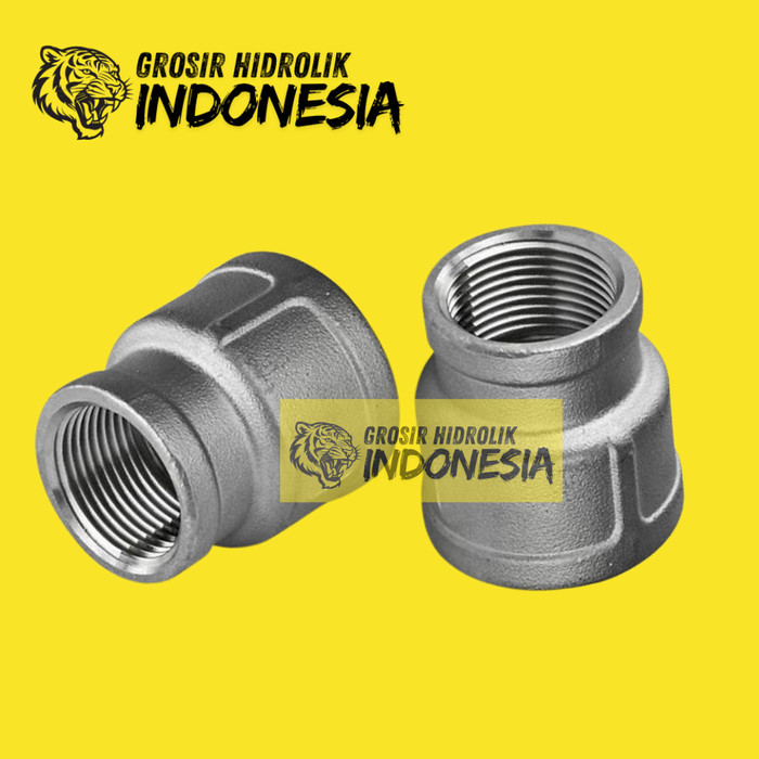 Jual 1'' x 1/2'' Reducer / V-Sok Reducer Stainless SteeL Drat Dalam SS ...