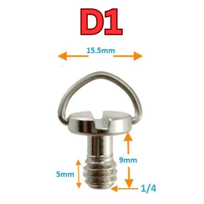 Jual D-RING SEKRUP Camera 1/4 & 3/8 Male Baut Screw Tripod Monopod ...