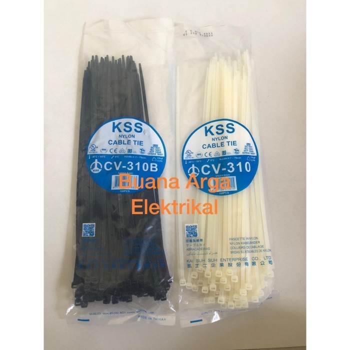 Jual KABEL TIES CV-310 CV 310 X 4,8 KSS WARNA PUTIH/HITAM @100PCS CV310 ...