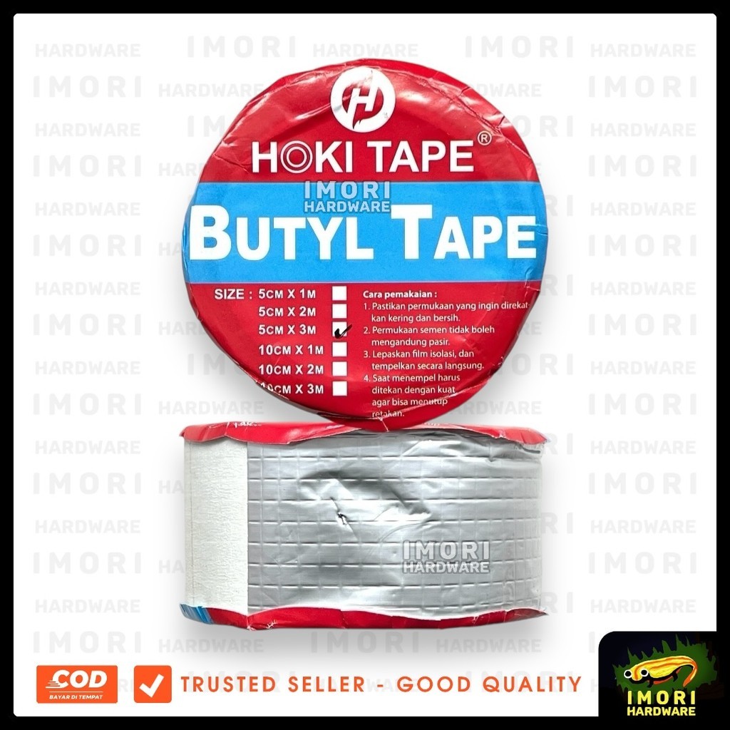 Jual HOKI lem tambal talang butyl tape 5 cm x 3 m Genteng Asbes Lakban Anti Bocor Flinkote im im ...
