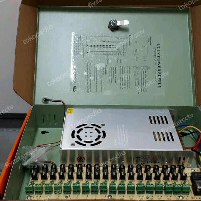 Jual power suply Box 12v 30A+kipas khusus cctv | Shopee Indonesia
