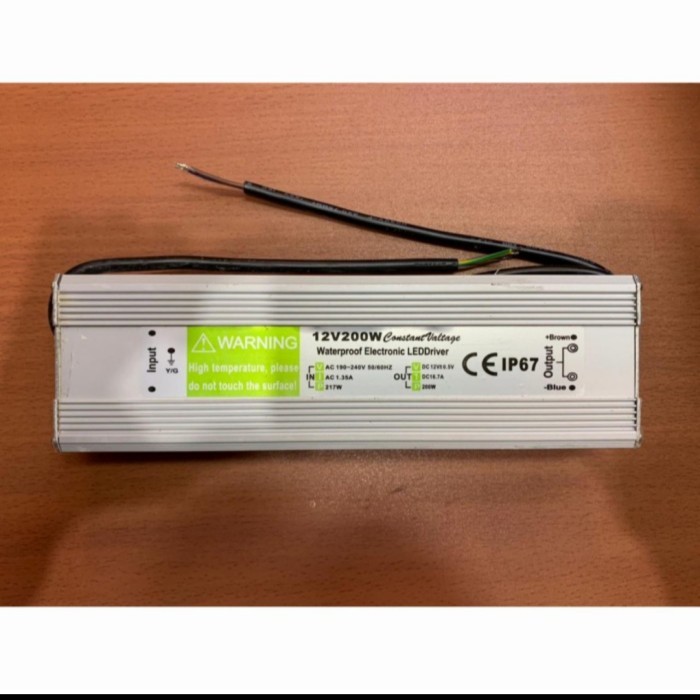 Jual Travo Adaptor Electronic Led Driver 12V Waterproof 200W 200Watt ...