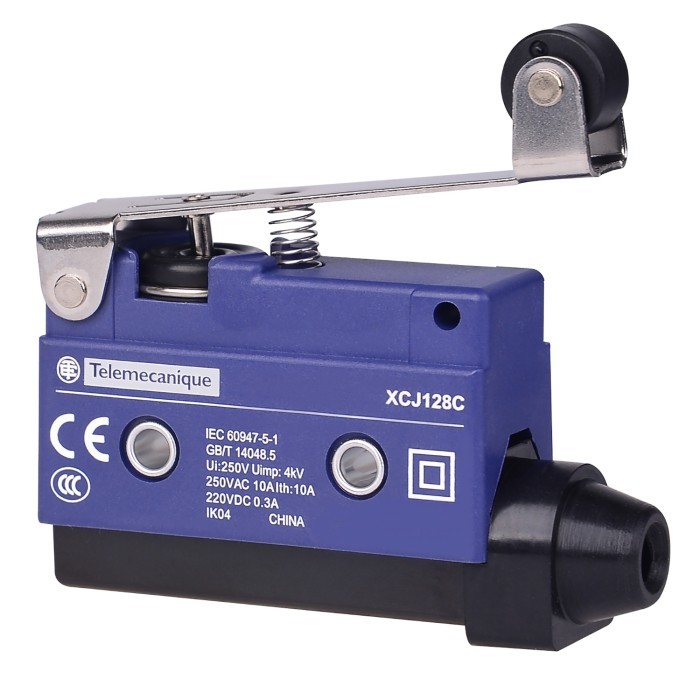 Jual Schneider Xcj128C Limit Switch Long Flat Lever Roller End Plunger ...