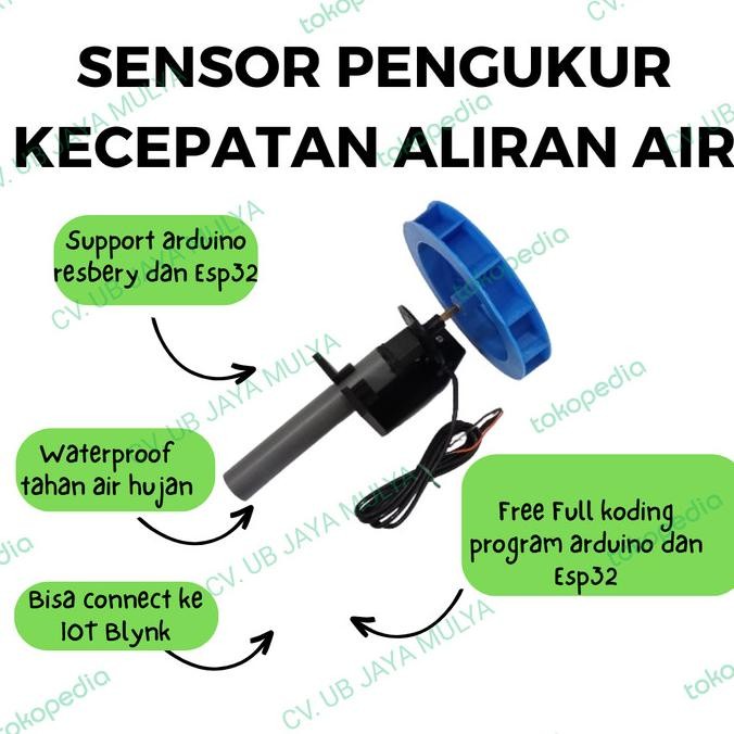 Jual ALAT SENSOR PENGUKUR TEKANAN KECEPATAN ALIRAN AIR SUPPORT ARDUINO ...