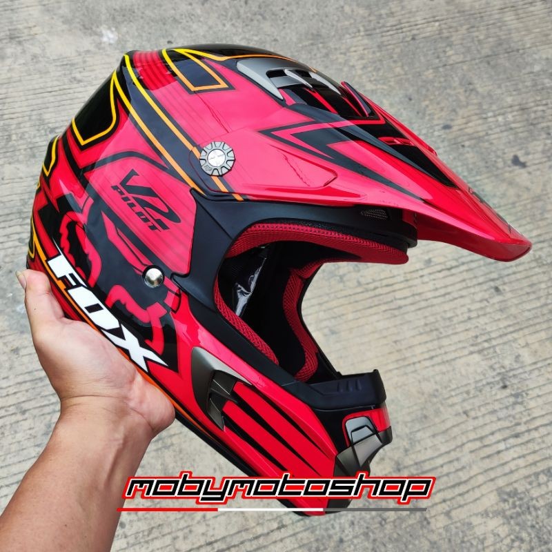Jual Helm Fox V2 Pilot Motocross Supermoto - Red Fox | Shopee Indonesia