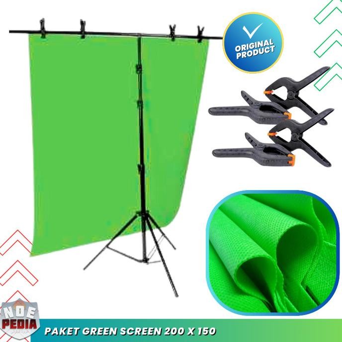 Jual Bayar Tempo! Stand Background Green Screen Kain T Shape Backdrop ...
