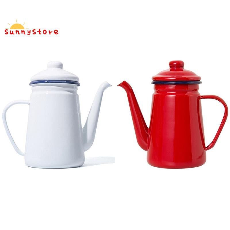 Jual Teko Kopi Enamel Kualitas Tinggi 1,1L Tuang Di Atas Kendi Air Susu ...