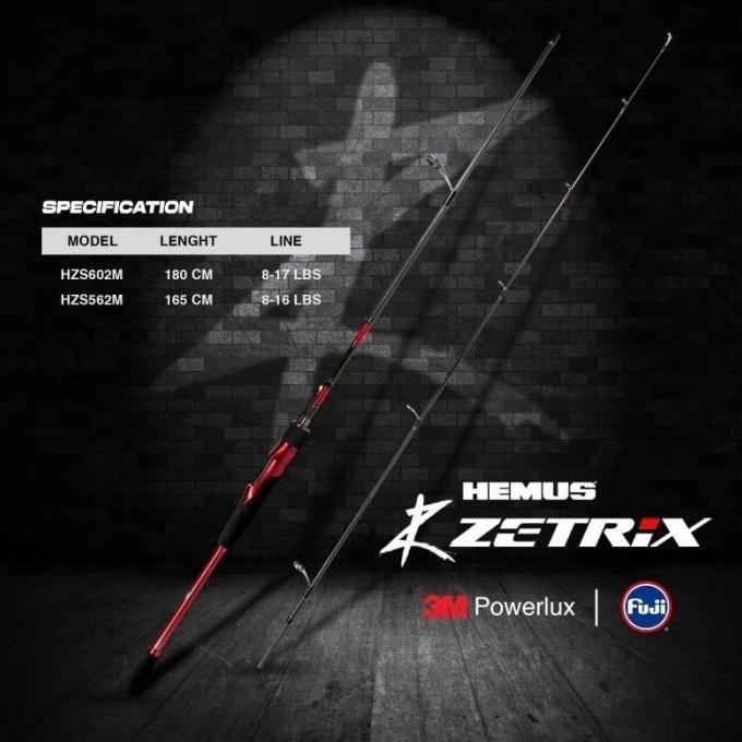 Jual Joran Spinning HEMUS ZETRIX Carbon dan Ring FUJI | Shopee Indonesia