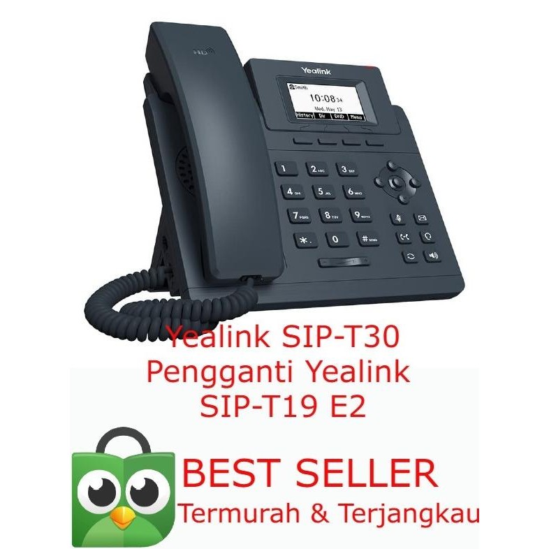 Jual Yealink SIP T30 Entry-level IP Phone with 1 Line Pengganti dari T19E2 | Shopee Indonesia