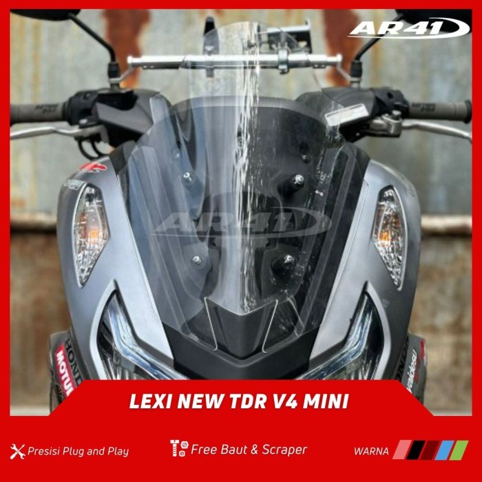 Jual Windshield Lexi New 155 LX TDR V4 mini. Visor Lexi New 2024 TDR V4 mini TEBAL AR41 | Shopee ...