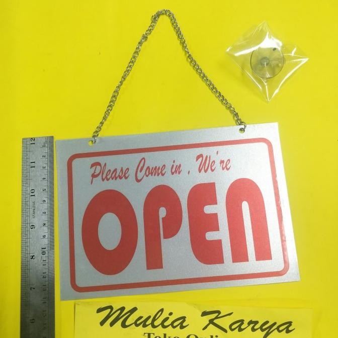 Jual Sign Label OPEN CLOSE ukuran Sedang / Tanggung | Shopee Indonesia