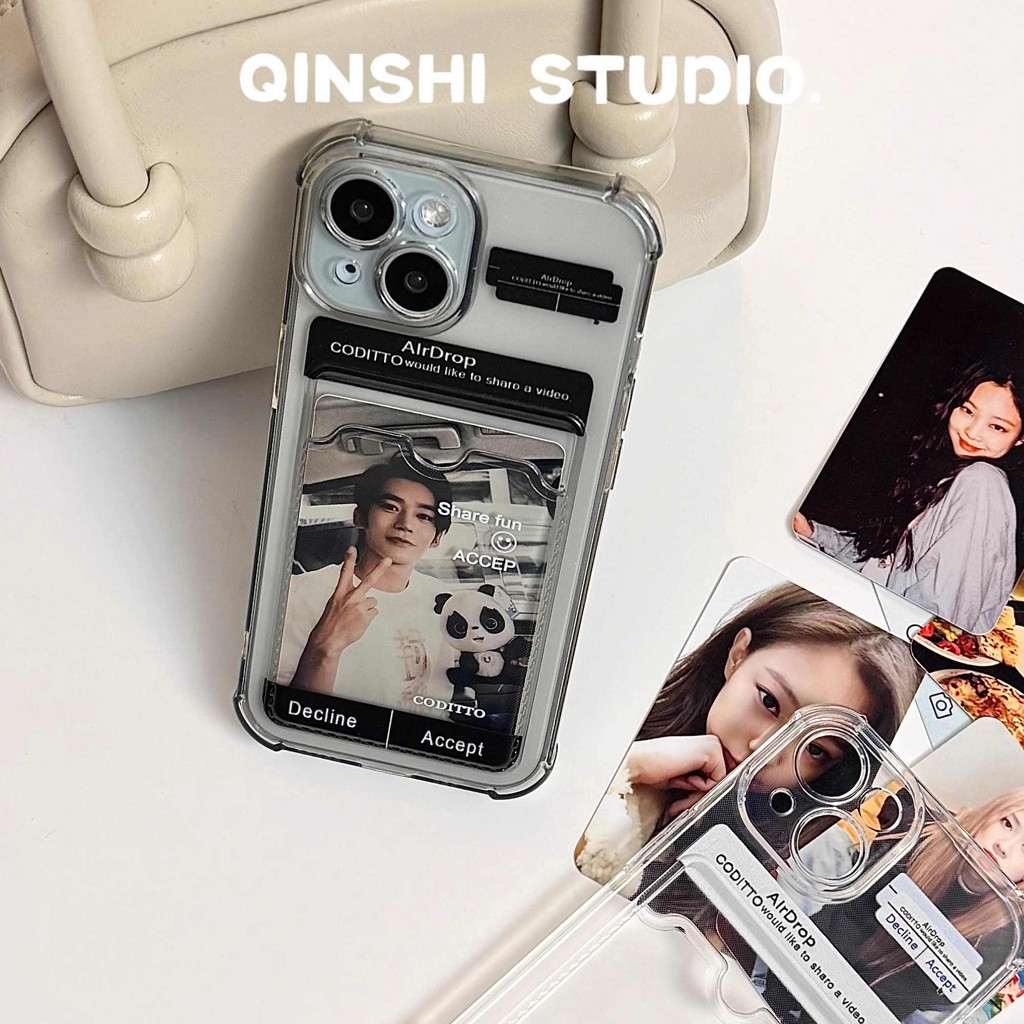 Jual Elegan Luar Negeri Transparan Card Holder Silikon Casing SAMSUNG A17 A07 A15 A06 A35 A55 5G ...