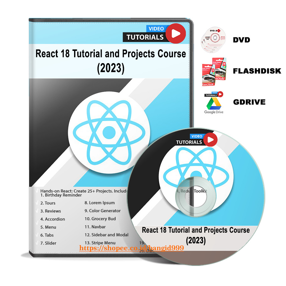 Jual Video Tutorial React 18 Tutorial And Projects Course 2023 | Shopee Indonesia