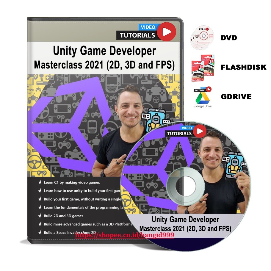Jual Video Tutorial Unity Game Developer Masterclass 2021 (2D, 3D And Fps) | Shopee Indonesia