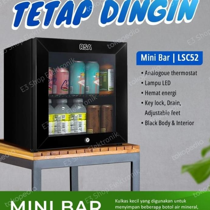 Jual Terlaris Rsa Kulkas Mini Bar Lsc52 Showcase Chiller Kaca Lsc 52 ...