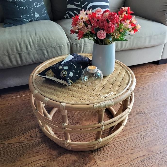 Jual Meja Tamu Rotan LusioSB Meja Kopi Anyaman Bambu Rattan Table ...