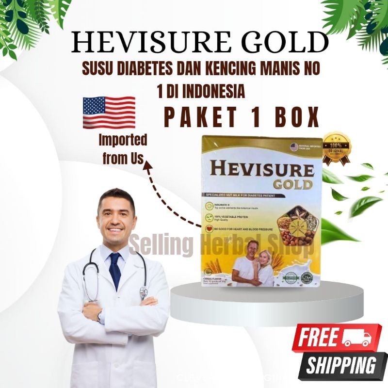 Jual HEVISURE GOLD MILK SUSU OBAT DIABETES DANKENCING MANIS PANKREAS ...
