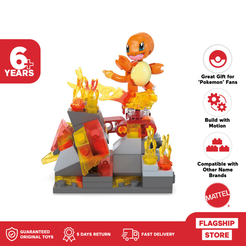 Jual MEGA Pokémon Charmander's Fire-Type Spin Building Toy - Mainan ...