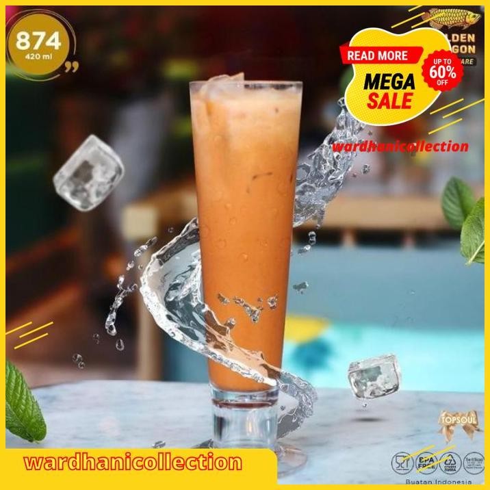 Jual 6PC GELAS PILSNER 420ML BEER ES TEH JUS CLUB PREMIUM GOLDEN DRAGON ...