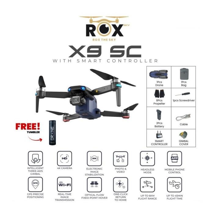 Jual Rox X9 Sc Combo Drone 40 Min 6Km Original Terlaris | Shopee Indonesia