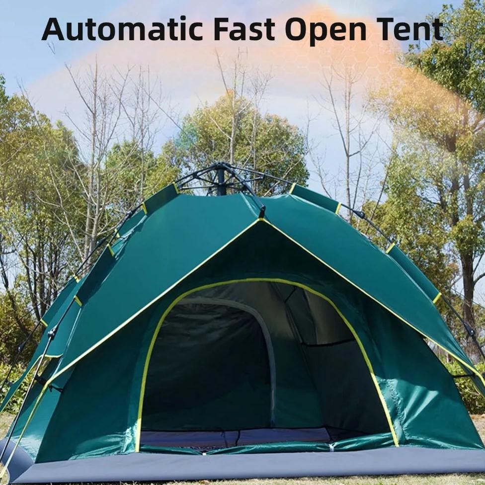 Jual 3-4 person outdoor folding tent instant pop up portable automatic ...