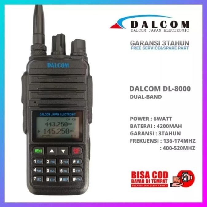 Jual HT DALCOM DL 8000 DUALBAND ORIGINAL JAPAN DALCOM DL-8000 DUAL BAND ...