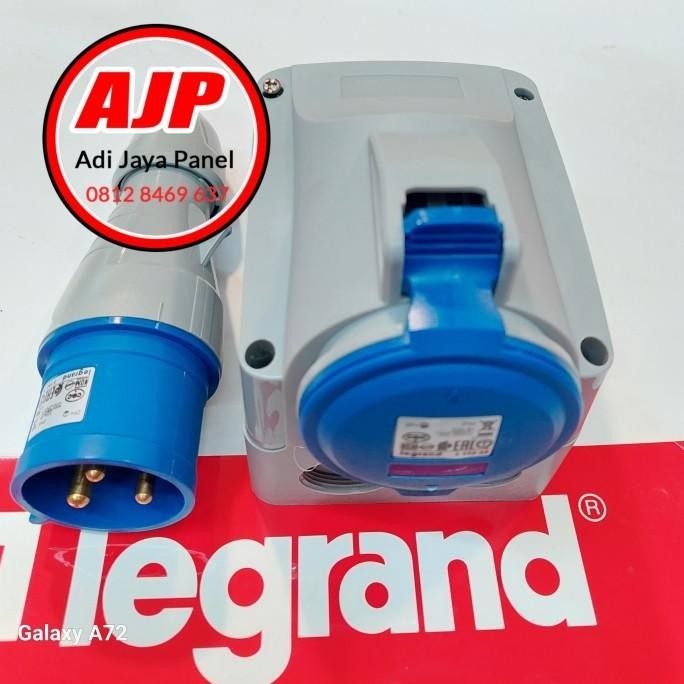 Jual 1Set Male Female Surface Legrand 32A 3Pin 1Ph Ip44 Ref 555254 + 555234 | Shopee Indonesia