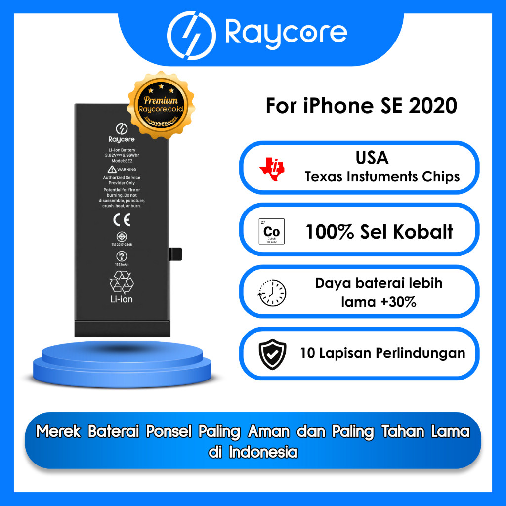Jual Raycore - Baterai iphone SE2 1821mAh | Shopee Indonesia