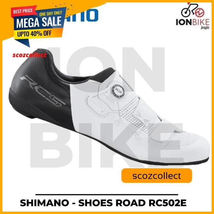 Jual SEPATU SHIMANO RC5 RC502 WHITE CLEAT CARBON ROADBIKE SEPEDA BALAP ...