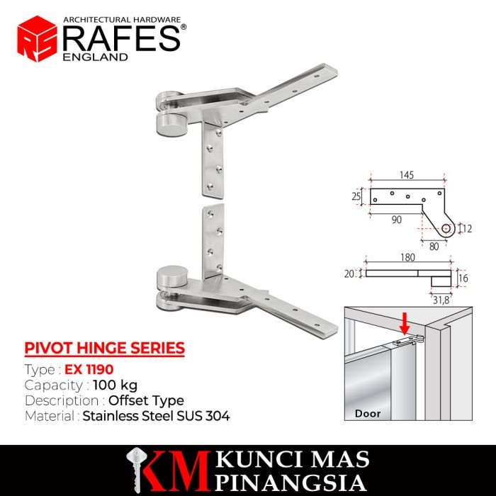 Jual Engsel Pivot / Pivot Hinge / 1190 / RAFES ORIGINAL | Shopee Indonesia