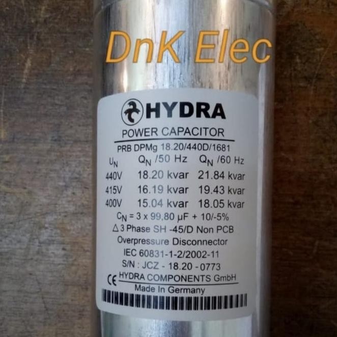 Jual Capacitor/Capasitor/Kapasitor 15Kvar//15 Kvar 400V Merk Hydra | Shopee Indonesia
