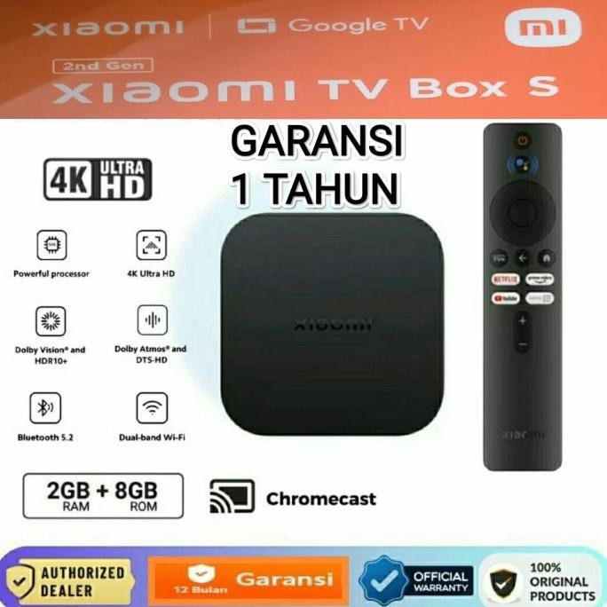Jual NEW xiomi mi tv box s 4k 2nd gen 2 tv box android | Shopee Indonesia