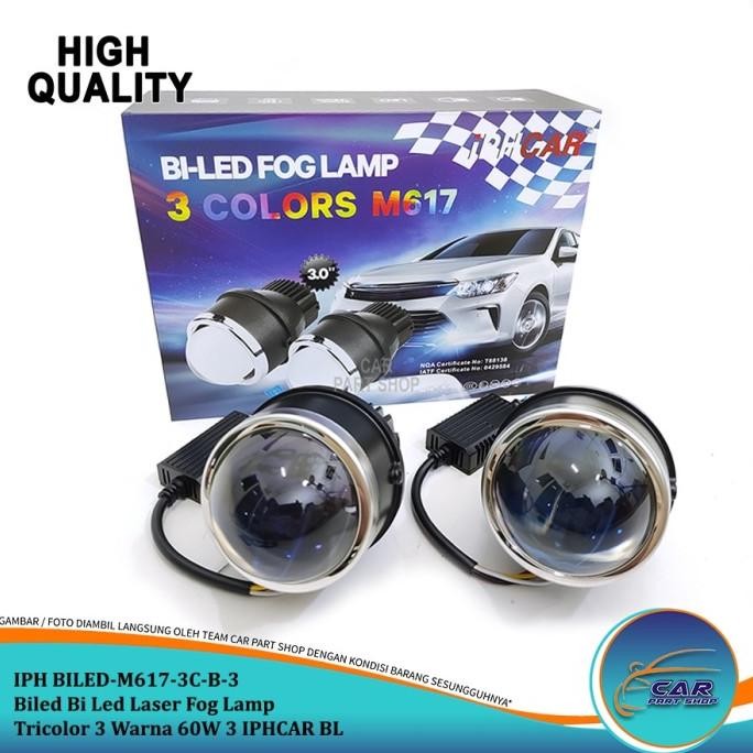 Jual Biled Bi Led Laser Fog Lamp Foglamp Tricolor 3 Warna 60W 3" IPHCAR ...