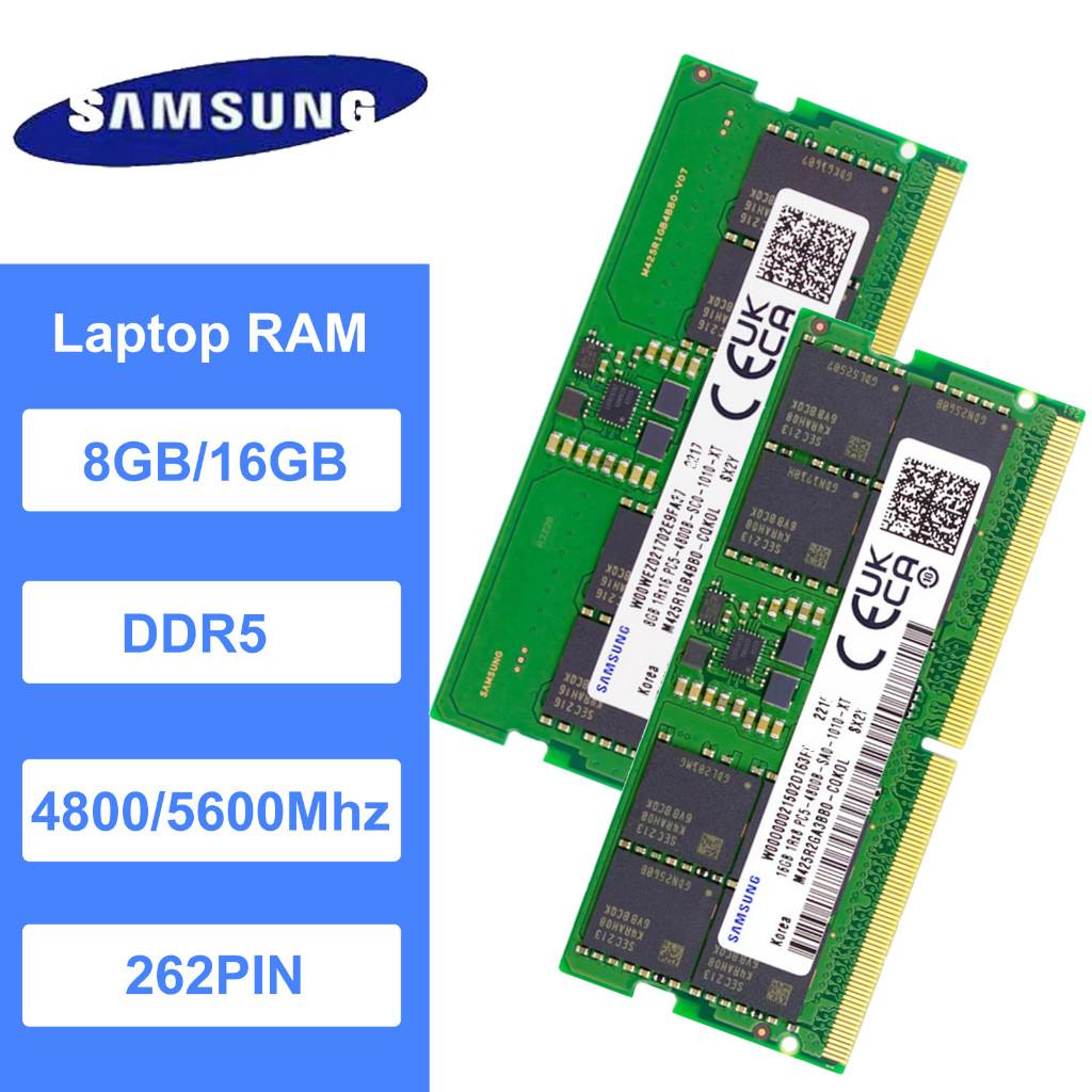 Jual Samsung 8GB 16GB DDR5 4800Mhz 5600Mhz 1.1V 262Pin SODIMM Laptop ...