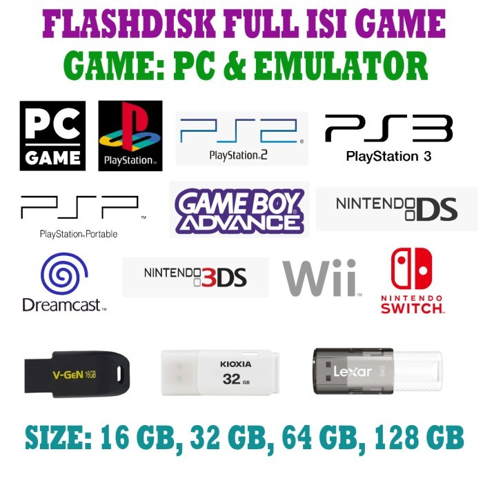 Jual Onlyone Flashdisk Full Isi Game PC dan Emulator (PS1, PS2, PSP ...