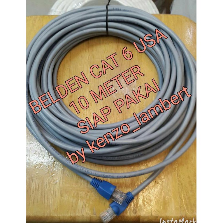 Jual KABEL DATA LAN UTP CAT 6 BELDEN ORIGINAL 10 METER / CAT6 SIAP PAKE ...