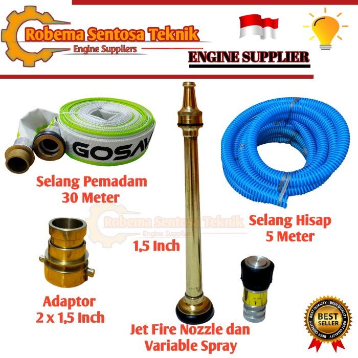 Jual Jual Paket Jet Nozzle Pemadam Komplit Selang Pemadam Pipa Hisap ...
