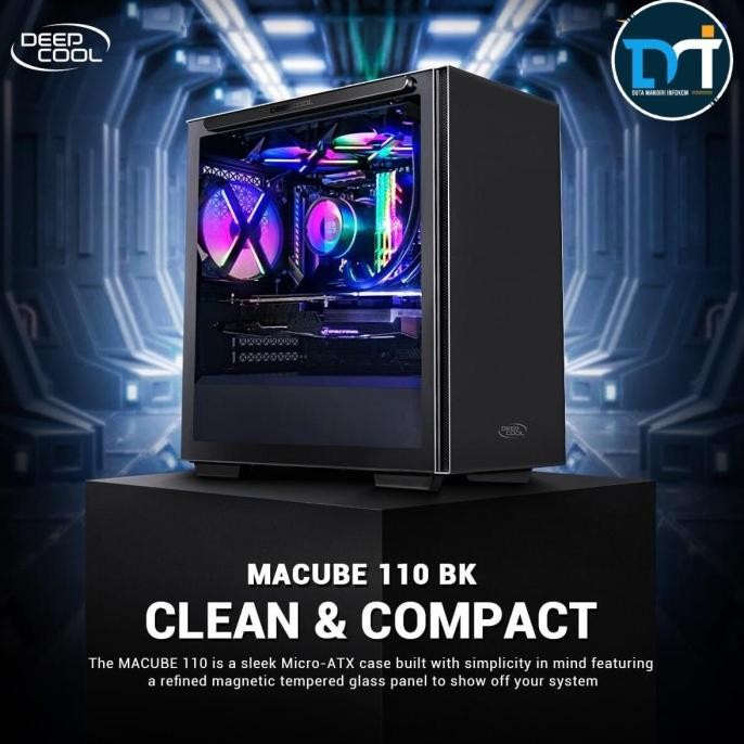 Jual Deepcool Macube 110 Black - Tempered Glass M-Atx Gaming Case Bagus ...