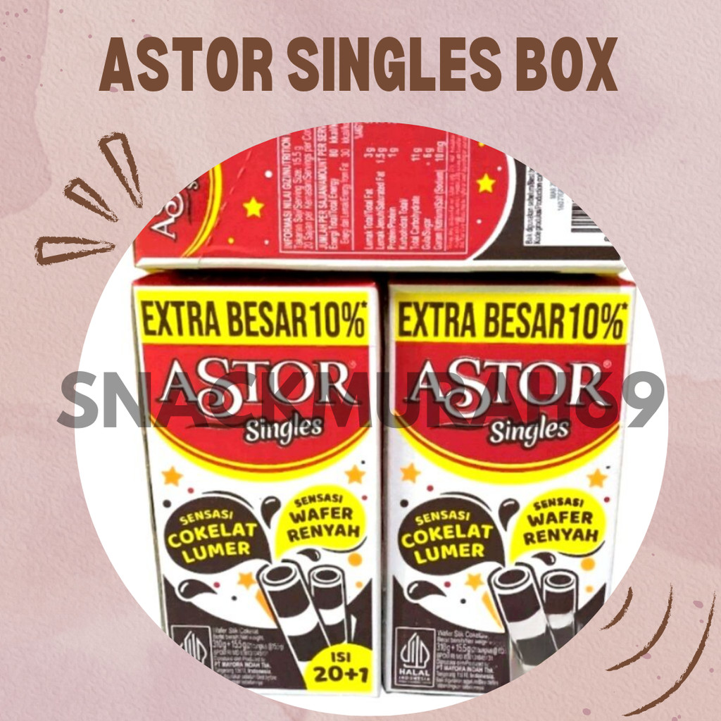 Jual Astor Wafer Roll Cokelat Box 20 Pcs 15 Gram | Shopee Indonesia