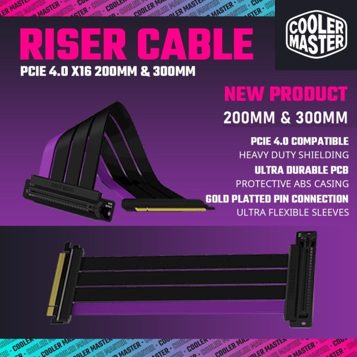 Jual COOLER MASTER MASTERACCESSORY RISER CABLE PCIE 4.0 X16 | Shopee ...