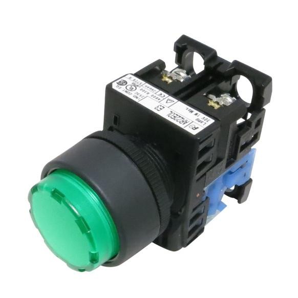 Jual PUSH BUTTON LAMP FUJI AY22EOL-10E3G 22 MM 24VDC GREEN 1 NO ...