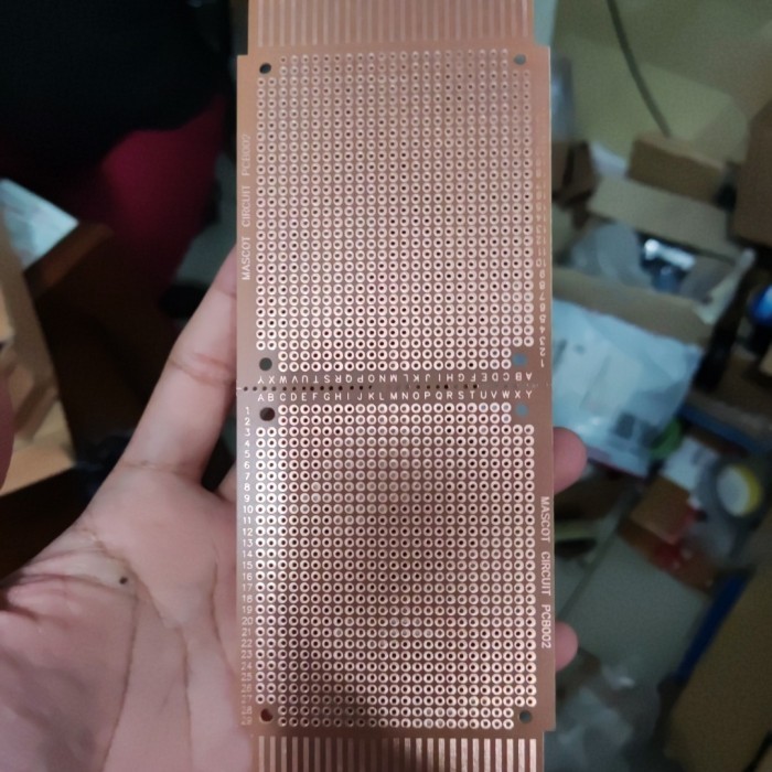 Jual pcb bolong lubang dotmatriks dotmatrix ic pcb titik ic 18x7 cm ...