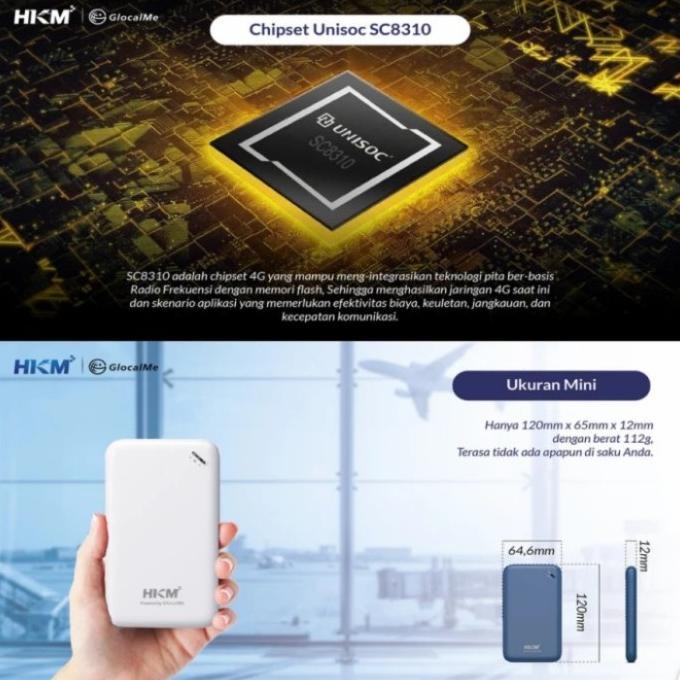 Jual HKM G009 GlocalMe MiFi Modem Worldwide Portable WiFi Unlock ...