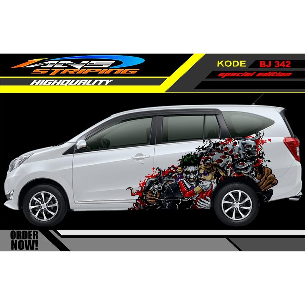 Jual Sticker Mobil Sigra / Sticker Mobil Calya / Stiker Mobil Kartun ...