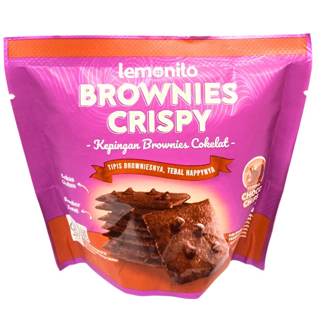 Jual S23731 LEMONILO BROWNIES CRISPY COKELAT CHOCO CHIPS COOKIES 12GR ...