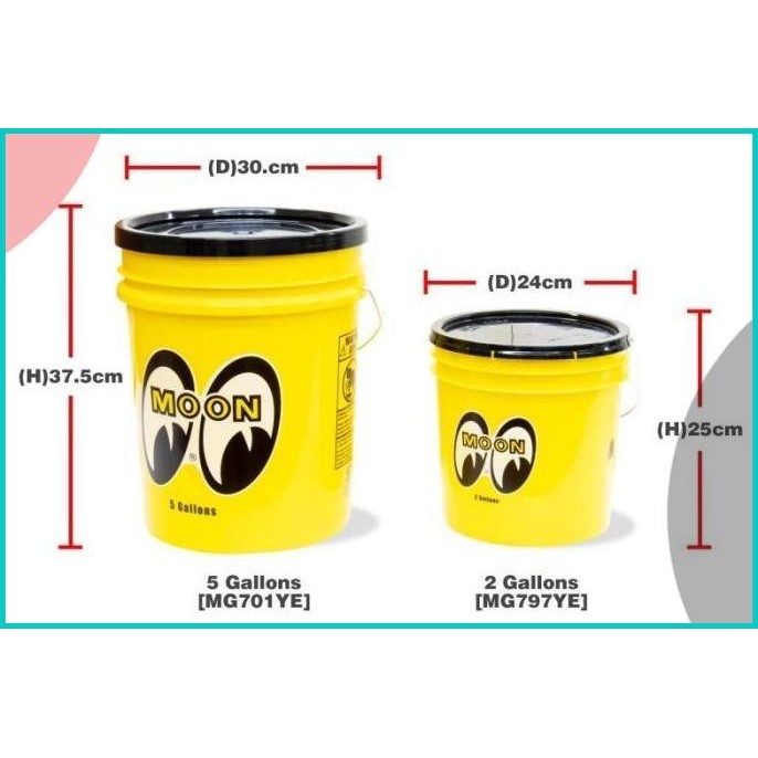 Jual MOON Bucket (5 Gallons) Yellow 07D35Z4 stok terbatas | Shopee ...