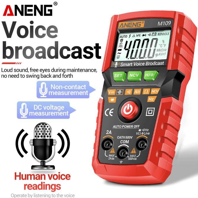 Jual ANENG M109 DIGITAL MULTIMETER VOICE ELECTRICAL INSTRUMENTS TESTER ...