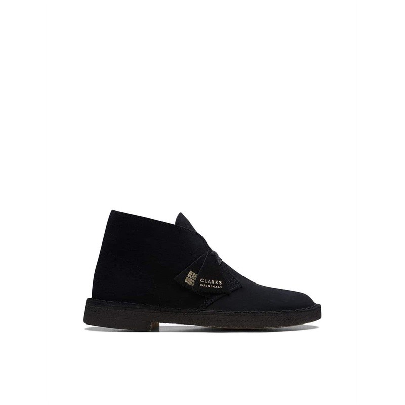 Jual Clarks Desert Boot Men's Boots- Black Suede | Shopee Indonesia