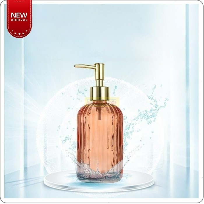 Jual Botol Kaca Dispenser Sabun Cair Pump Warna & Bening 450Ml | Shopee ...